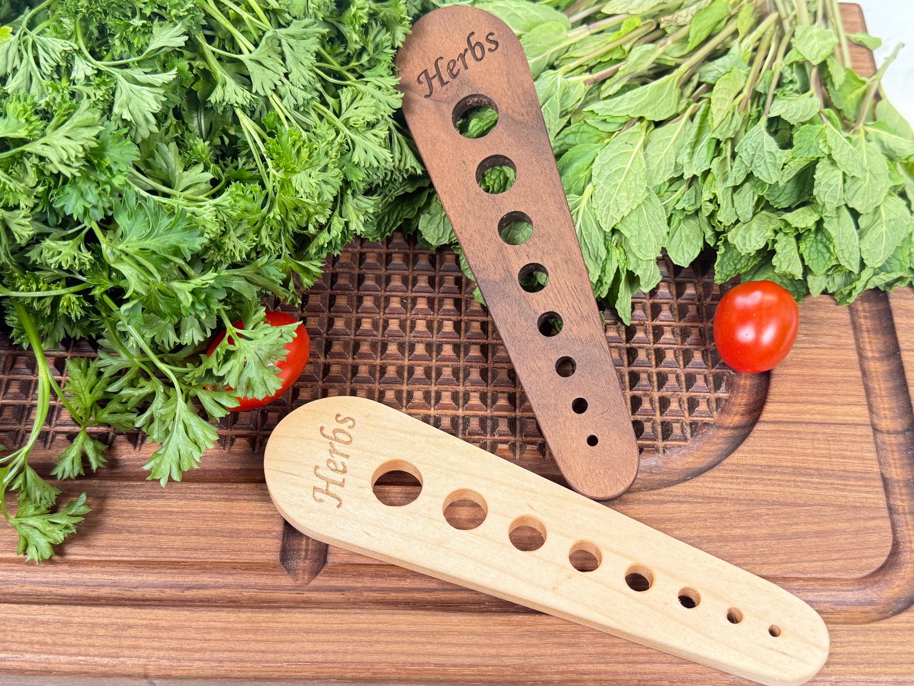Wooden Multi-Size Herb Stripper, Vegetable Leaf Remover – The Pinocchio ...